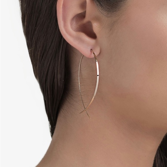 Lana | Jewelry | Lana Large Flat Upside Down Hoops New | Poshmark